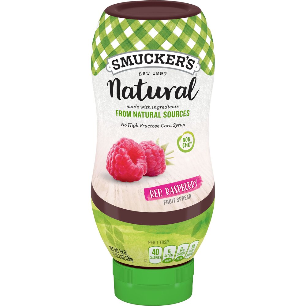 Natural Red Raspberry Squeezable Fruit Spread