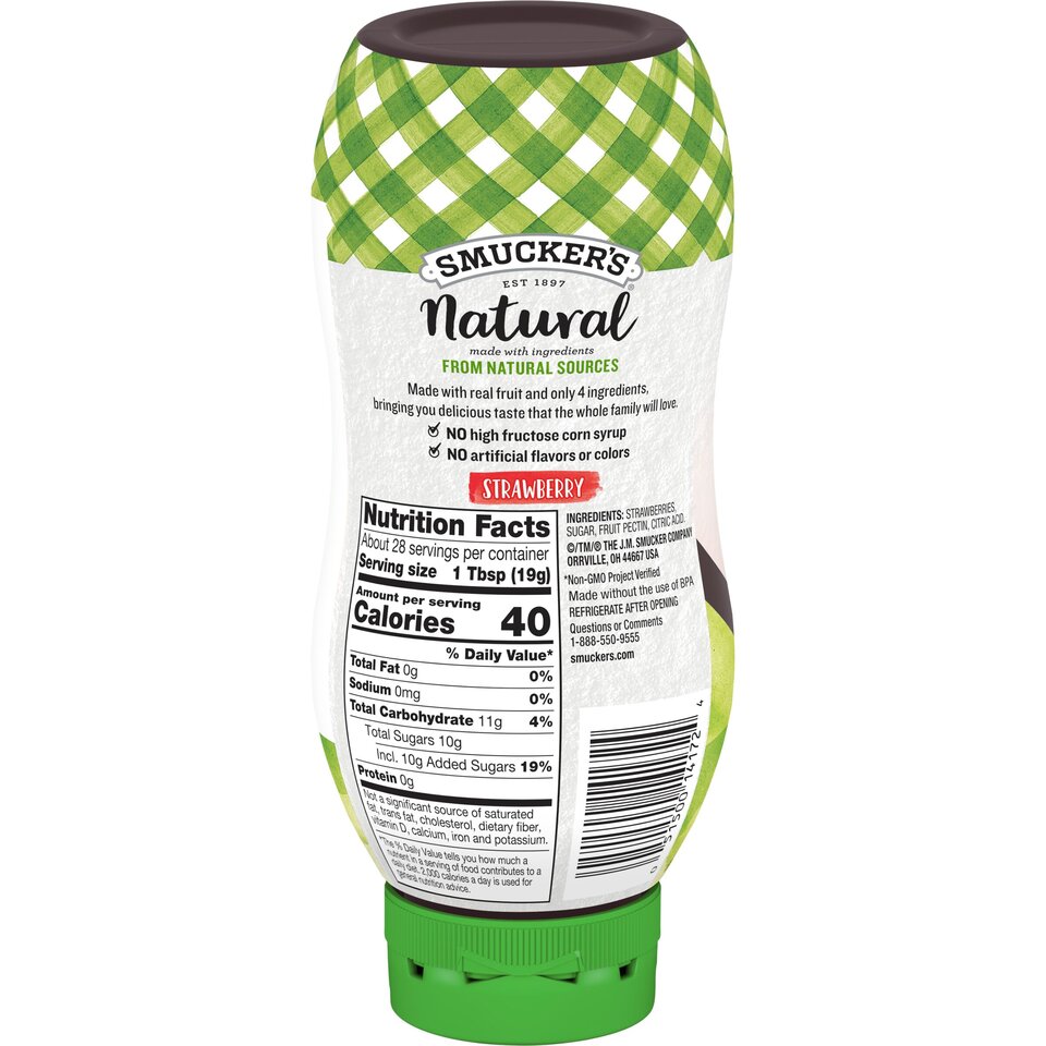 Natural Strawberry Squeezable Fruit Spread